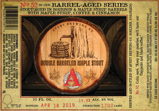 Avery Double Barreled Maple Stout The Max s Store